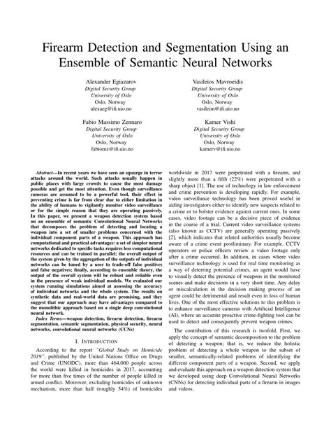 Pdf Firearm Detection And Segmentation Using An Ensemble Of Semantic