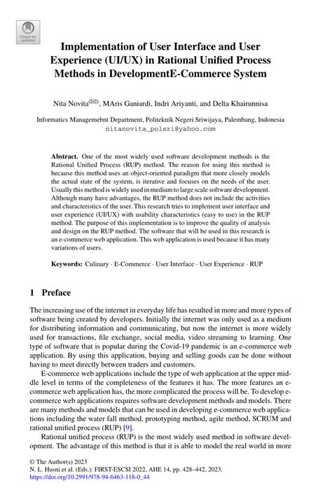 Pdf Implementation Of User Interface And User Experience Ui Ux In Rational Unified Process