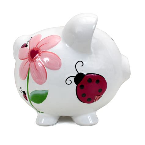 Large Ladybug Piggy Bank Personalized Piggy Banks