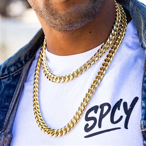 12mm Gold Miami Cuban Chain Spicyice