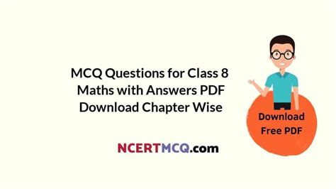 Mcq Questions For Class 8 Maths With Answers Pdf Download Chapter Wise Ncert Mcq