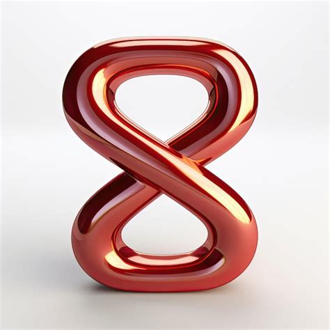 Premium Photo A Red Number 6 Is Shown On A White Background