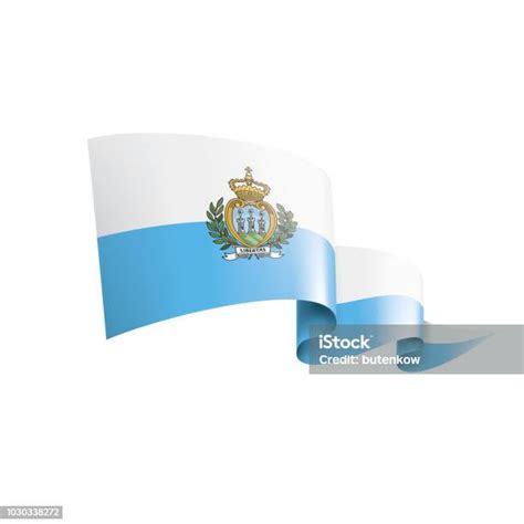 샌 마 리노 플래그 흰색 배경 벡터 일러스트 레이 션 0명에 대한 스톡 벡터 아트 및 기타 이미지 0명 3차원 형태 국기 Istock