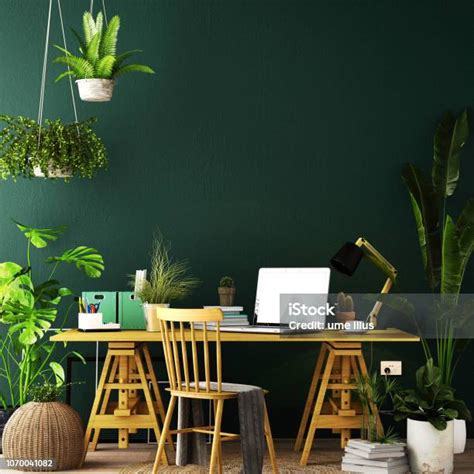 흰색 가기 책상 작업 공간 작업 배경 일 룸 구체적인 배경 3d 그림 3d 렌더링 인테리어 Destop 컴퓨터 화면으로 작업 공간을 위한 인테리어 디자인 3차원 형태에 대한