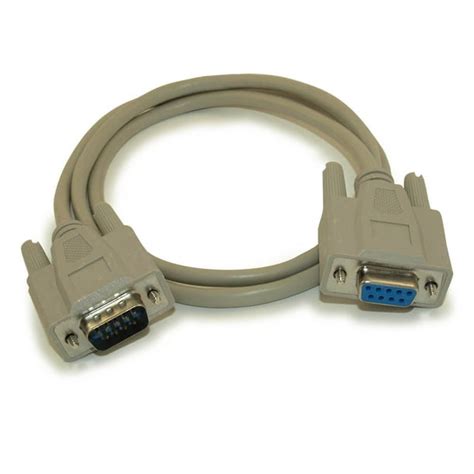 3ft Serial Cable Db9 Db9 Rs232 Male To Female Extension Cable