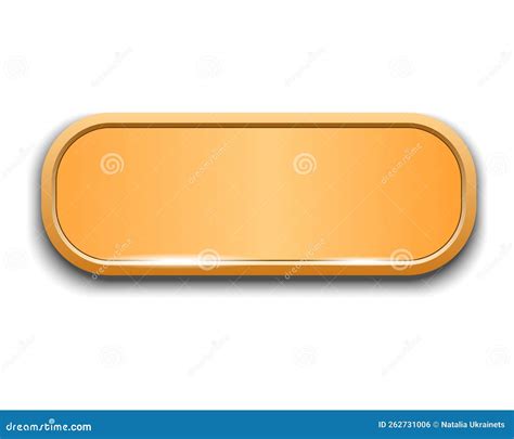 Gold Ellipse Button Stock Vector Illustration Of Interface 262731006