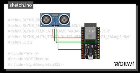 sensor ultrasonik wokwi esp32 stm32 arduino simulator