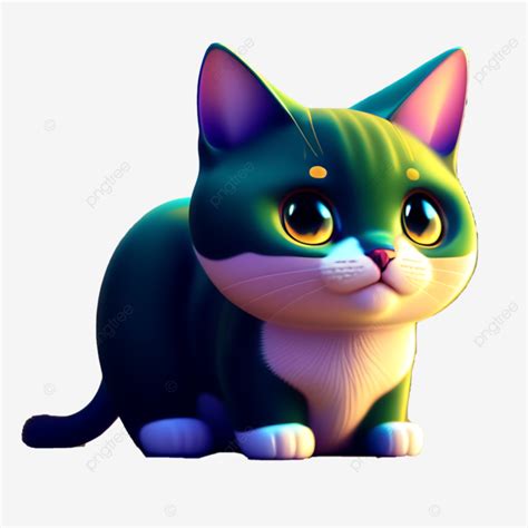 Realistic Cute Cat 3d Model Render Cat 3d Model Render Cute