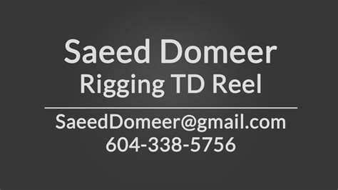 saeed domeer on linkedin rigging demoreel td showreel anatomy