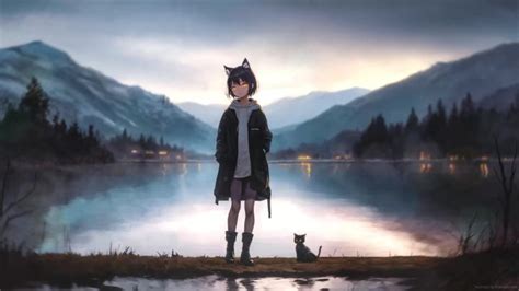 Neko Girl Glitch Live Wallpaper Moewalls