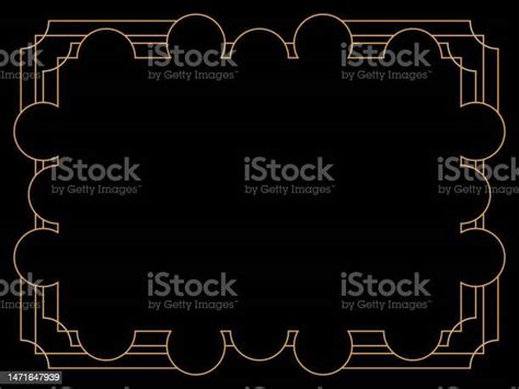 아르 데코 프레임 빈티지 선형 테두리 초대장 전단지 및 인사말 카드에 대한 템플릿을 디자인합니다 기하학적 황금 프레임 1920 년대의 스타일 1930 년대 벡터