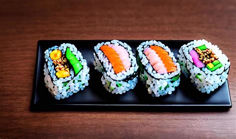 Comida Tradicional Fresca Y Deliciosa De Rollos De Sushi Sushi