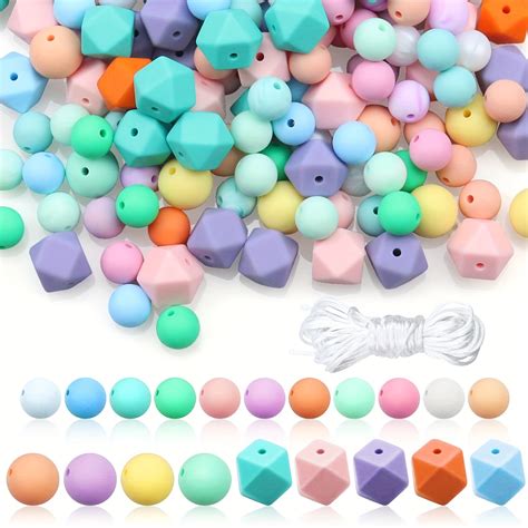 Silicone Beads Silicone Loose Beads For Key Chain Making Round Rubber