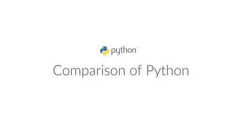 The Logo For Comparison Of Python