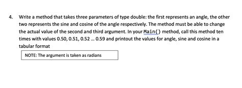 Solved Write A Method That Takes Three Parameters Of Type