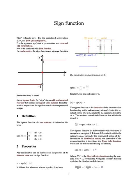 Sign Function Pdf Special Functions Discrete Mathematics