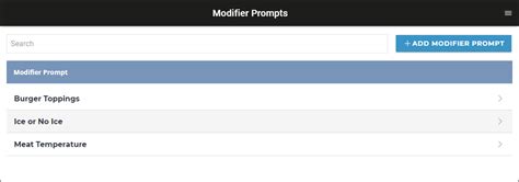 Creating Modifier Prompts Aka Forced Modifiers Mealsuite