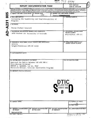 Fillable Online Fillable Online Dtic Public Reporting Burden For Fax Email Print PdfFiller