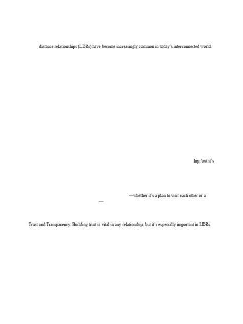 Long Distance Relation Ship Pdf Communication Social Psychology