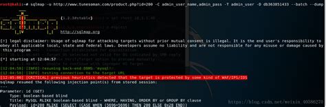 如何在kali Linux下使用sqlmap攻击服务器数据库的内容 获取用户名和密码 登陆它的服务器通过sqlmap对服务器场景进行渗透测试