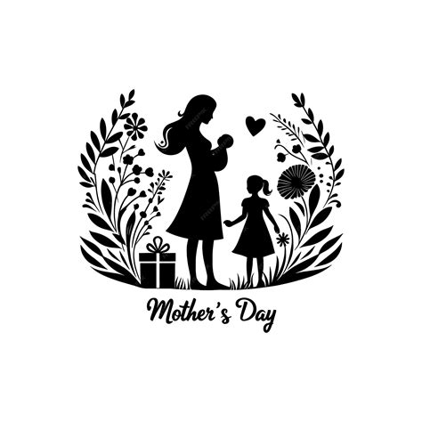 Premium Vector Happy Mothers Day Silhouette Vector Design