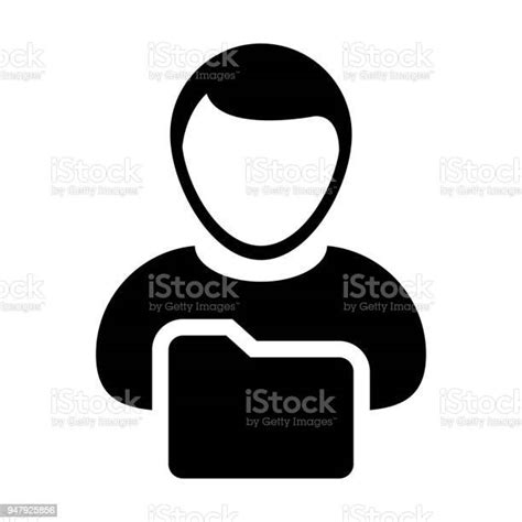 문양 그림 기호에서 사용자 프로필 정보 아바타의 남성 사람 개인 폴더와 폴더 아이콘 벡터 감독에 대한 스톡 벡터 아트 및 기타 이미지 감독 경영자 고객 Istock