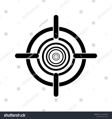 Crosshairs Vector Illustration Perfect Mascots Logos Stock Vector