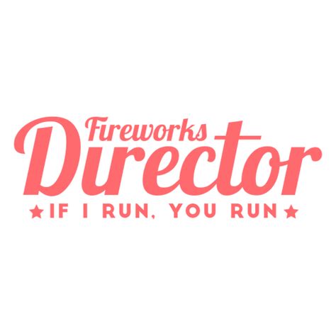 Diseño Png Y Svg De Director De Fuegos Artificiales Plano Para Camisetas