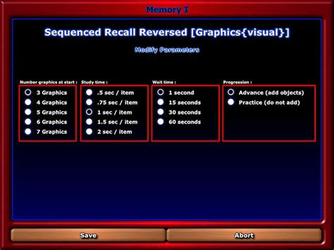 Psscogrehab English Sequenced Recall Reversed Graphics Visual