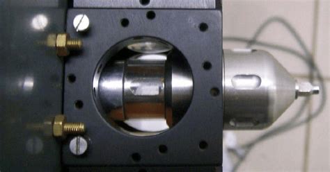 The Tip Of The Injector Mounted On An Optical Fixture Showing The