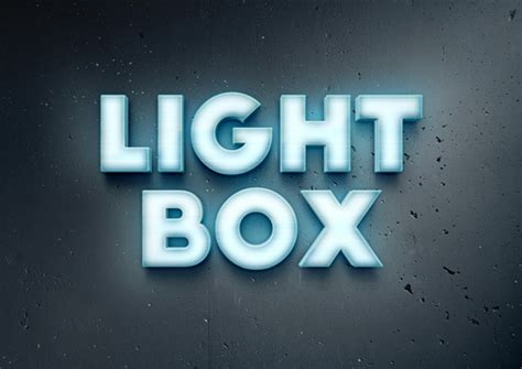 Lightbox Text Effect Graphicburger