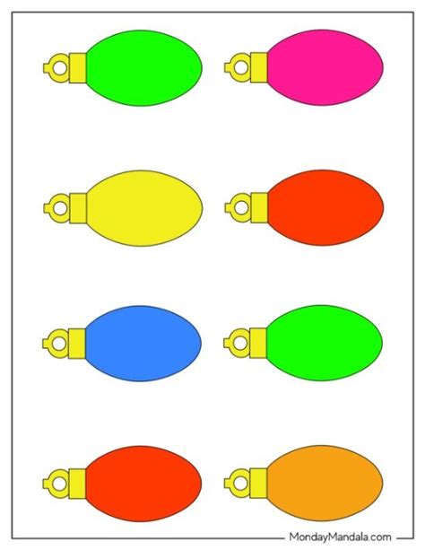 48 Christmas Lights Templates Free PDF Printables Personalized Tree
