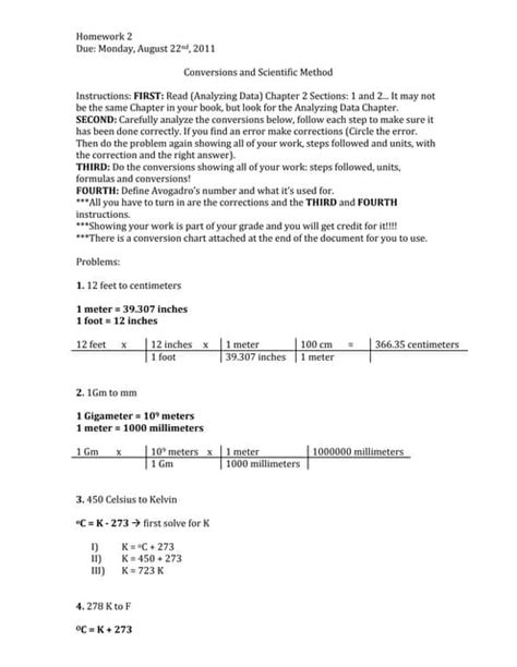 Conversions Homework 2 Pdf