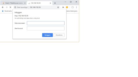 Delphi Twebbrowser Connect To A Local Device Fails Stack Overflow