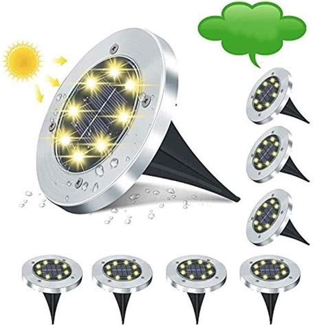 Chuntin Lot de lampes solaires de sol LED Lampes solaires de jardin pour extérieur