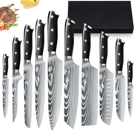 Mdhand Messer Set Set 10 Tlg High Carbon Edelstahl 10 Teiliges