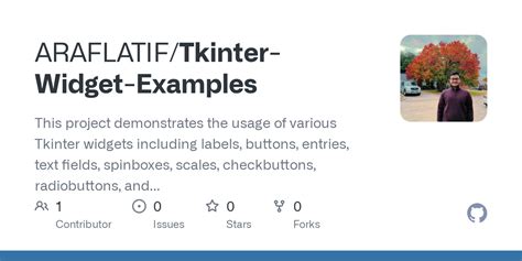 Github Araflatif Tkinter Widget Examples This Project Demonstrates