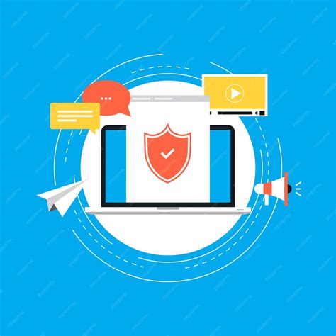 Premium Vector Secured Information Data Privacy And Online Protection