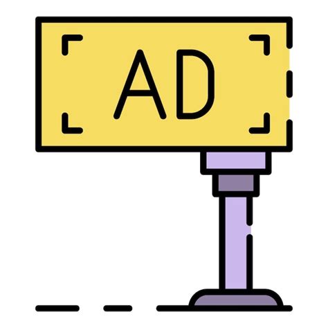 Premium Vector Billboard Icon Outline Billboard Vector Icon Color