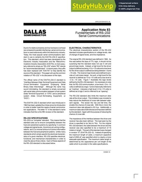 Application Note 83 Fundamentals Of Rs 232 Serial Communications Pdf