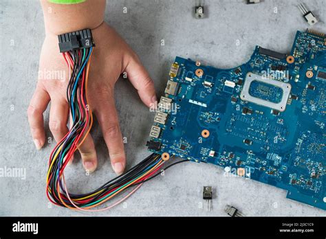 Electronic Motherboard Isometric Processor Microchip Motherboard Parts And Mobile Digital