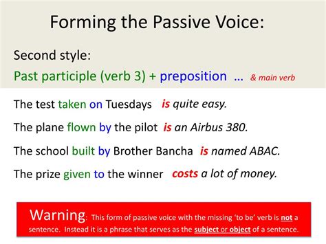 Ppt Passive Voice Powerpoint Presentation Free Download Id5508674