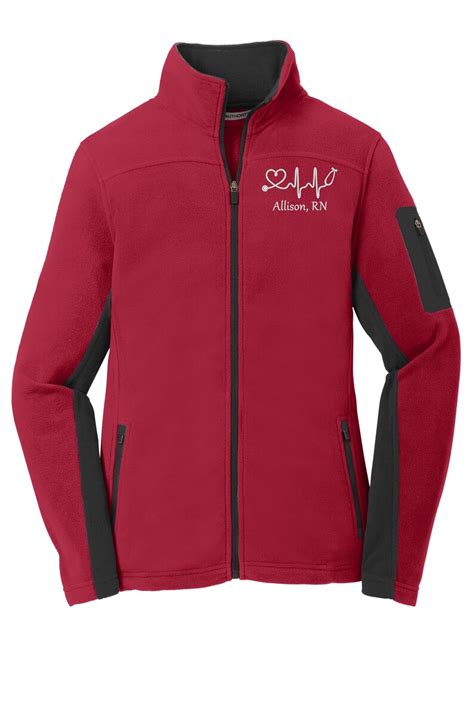 Nurse Jacket Personalized Nurse Fleece Jacket Personalized Etsy