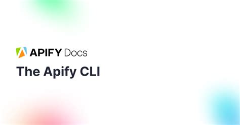 the apify cli academy apify documentation