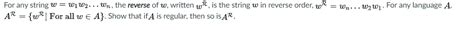 solved for any string w w1w2 wn the reverse of w