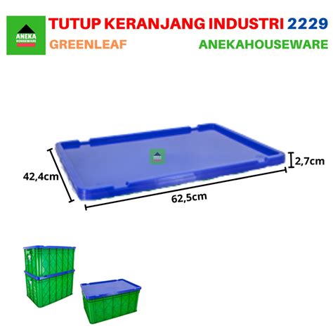 Jual Tutup Keranjang Industri Box Container 2229 Green Leaf Shopee