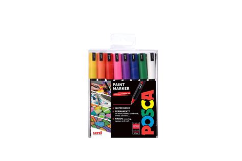 Snapklik Uni Posca Marker PC 1MR Ultra Fine Pin Tip 0 7mm Assorted Colours Set Of 16