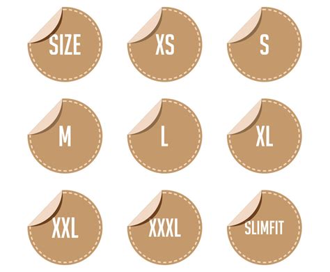 Free Clothing Size Label Vectors