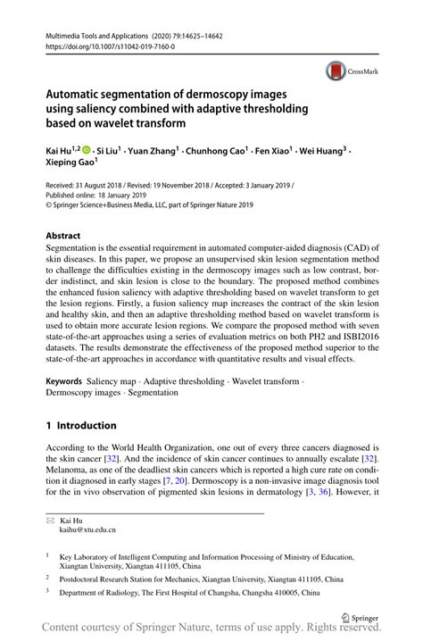automatic segmentation of dermoscopy images using saliency combined