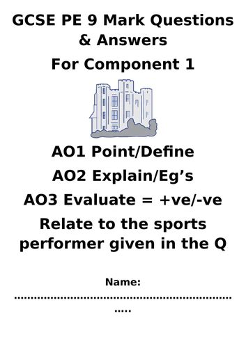 Gcse Pe Component 1 9 Mark Essay Question Teaching Resources